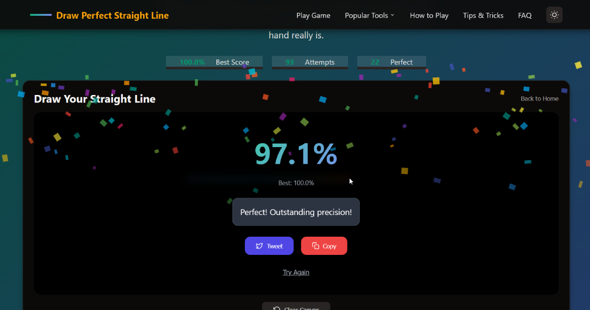 Draw Perfect Line Free Straight Line Drawing Challenge Game